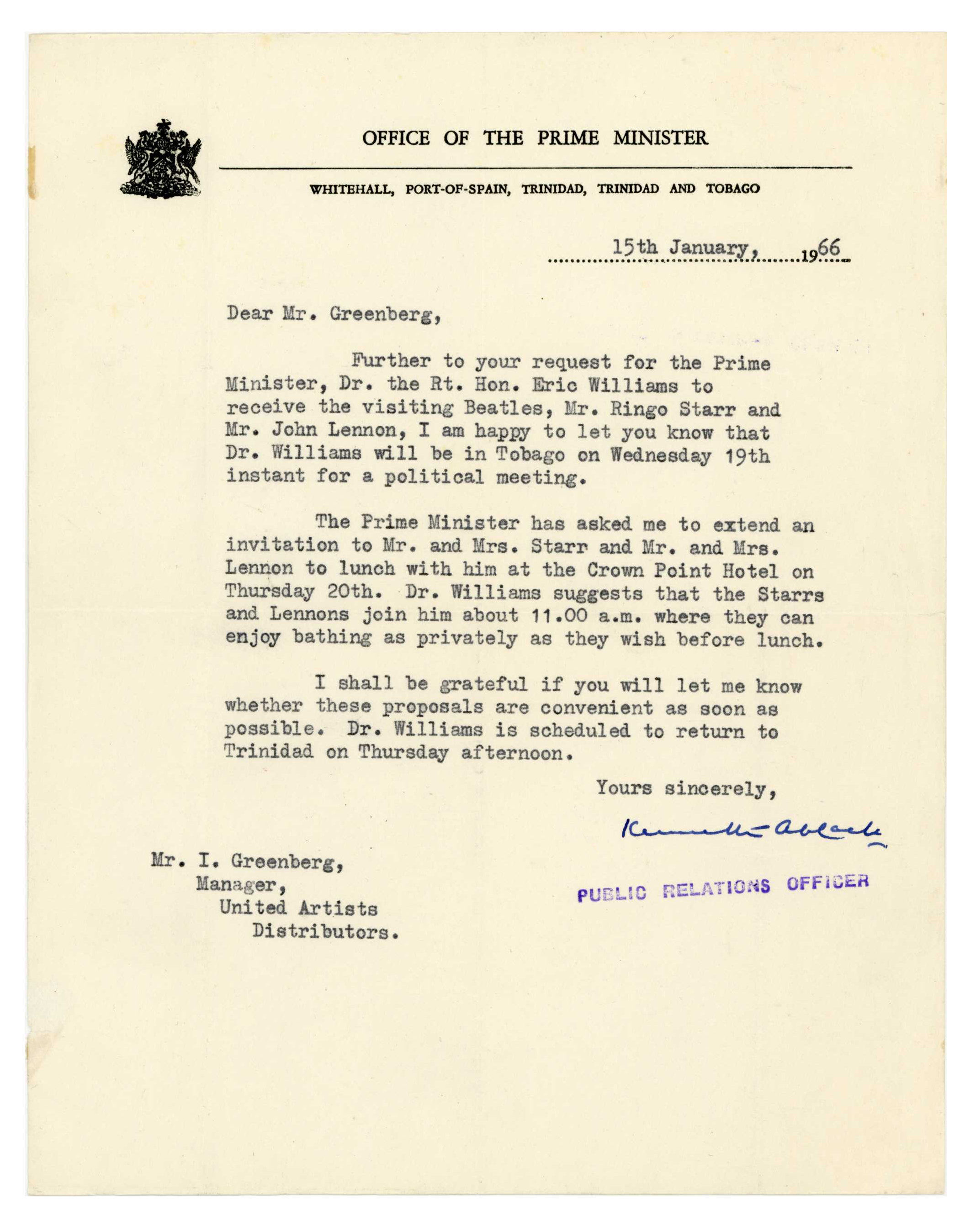 Lot 202 - John Lennon & Ringo Starr 1966 Prime