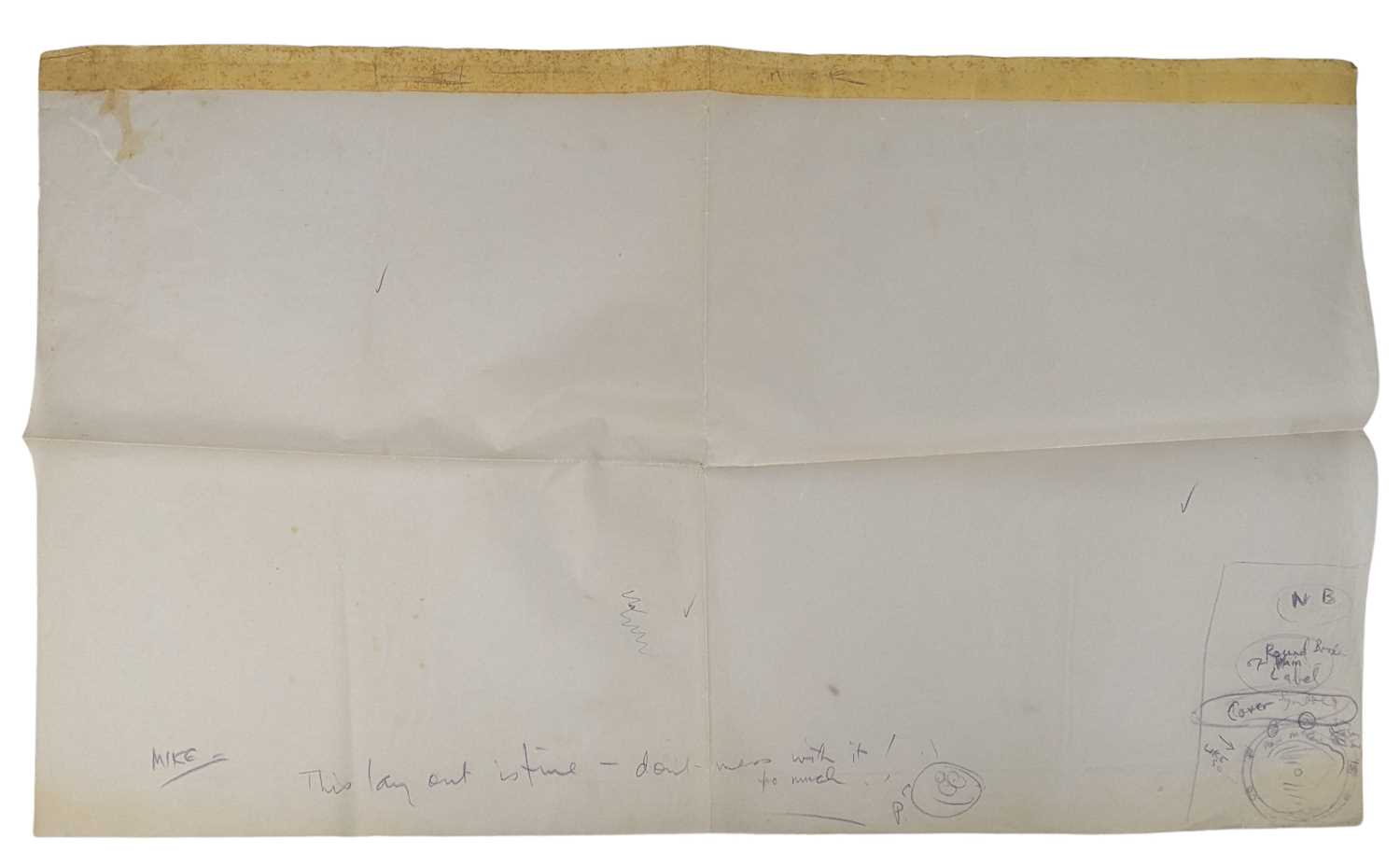 Lot 225 - Paul McCartney Mike Ross Design Annotations