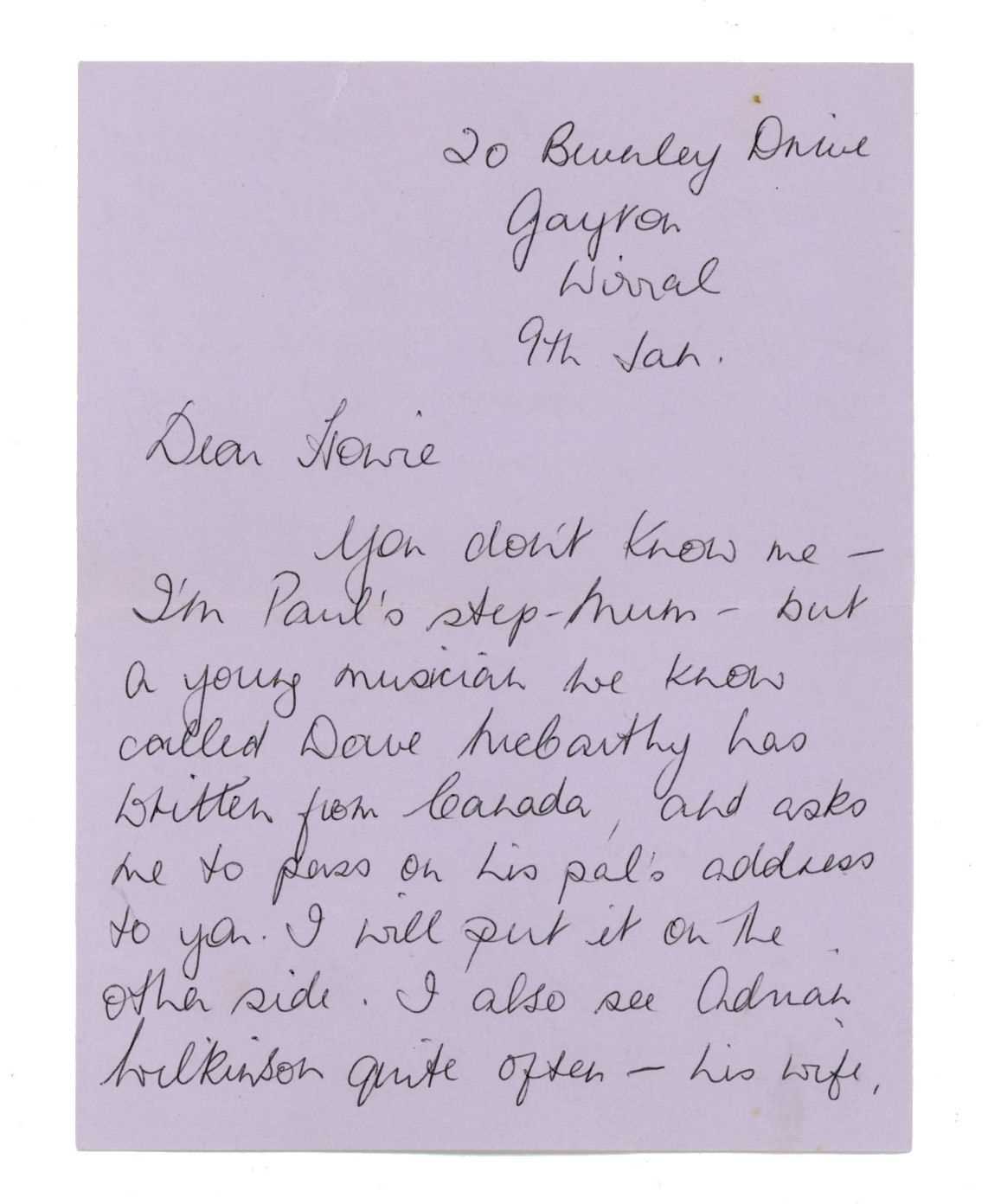 Lot 236 - Angie McCartney Paul’s Stepmother