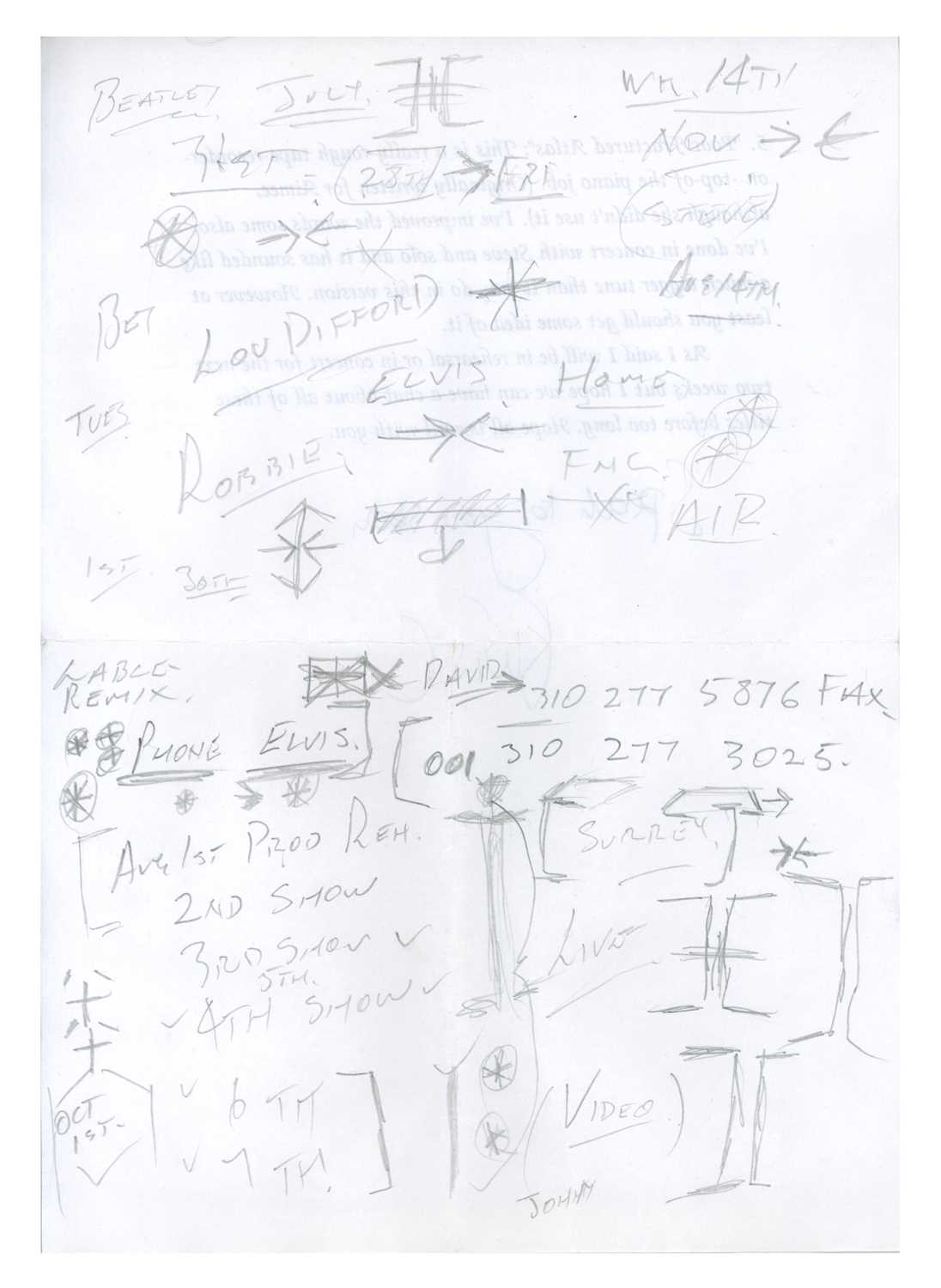 Lot 78 - Elvis Costello Signed Letter & Cassette Set